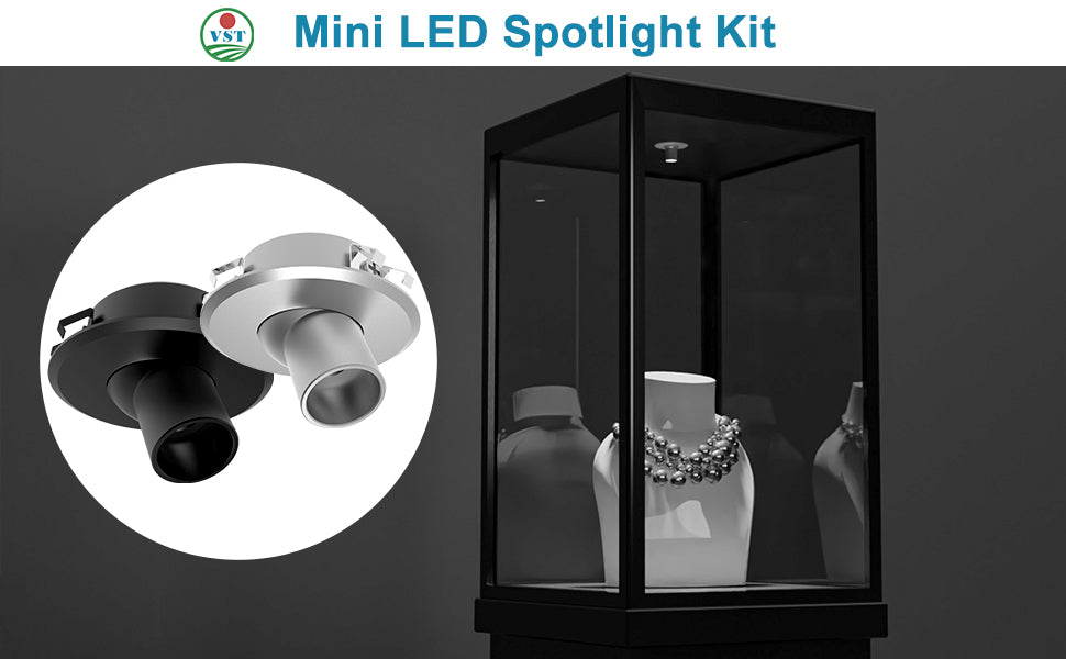 12V Black Mini Spotlight Indoor 1W Modern Closet Lighting – VSTLED.COM