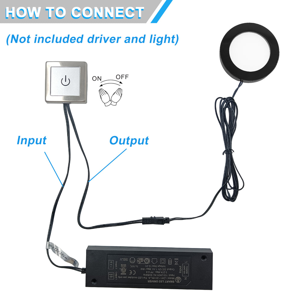 12V Hand Wave Sensor Button 30W Smart Home Light Switch – VSTLED.COM